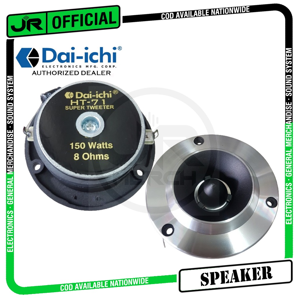 [JRM] Dai-ichi (HT-71) 4" 150 watts 8 ohms Titanium Dome Tweeter ...