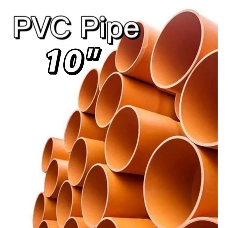 Locally Made PVC Pipe 10" (250mm) Orange Pipe Sold per 50cm, 100cm ...