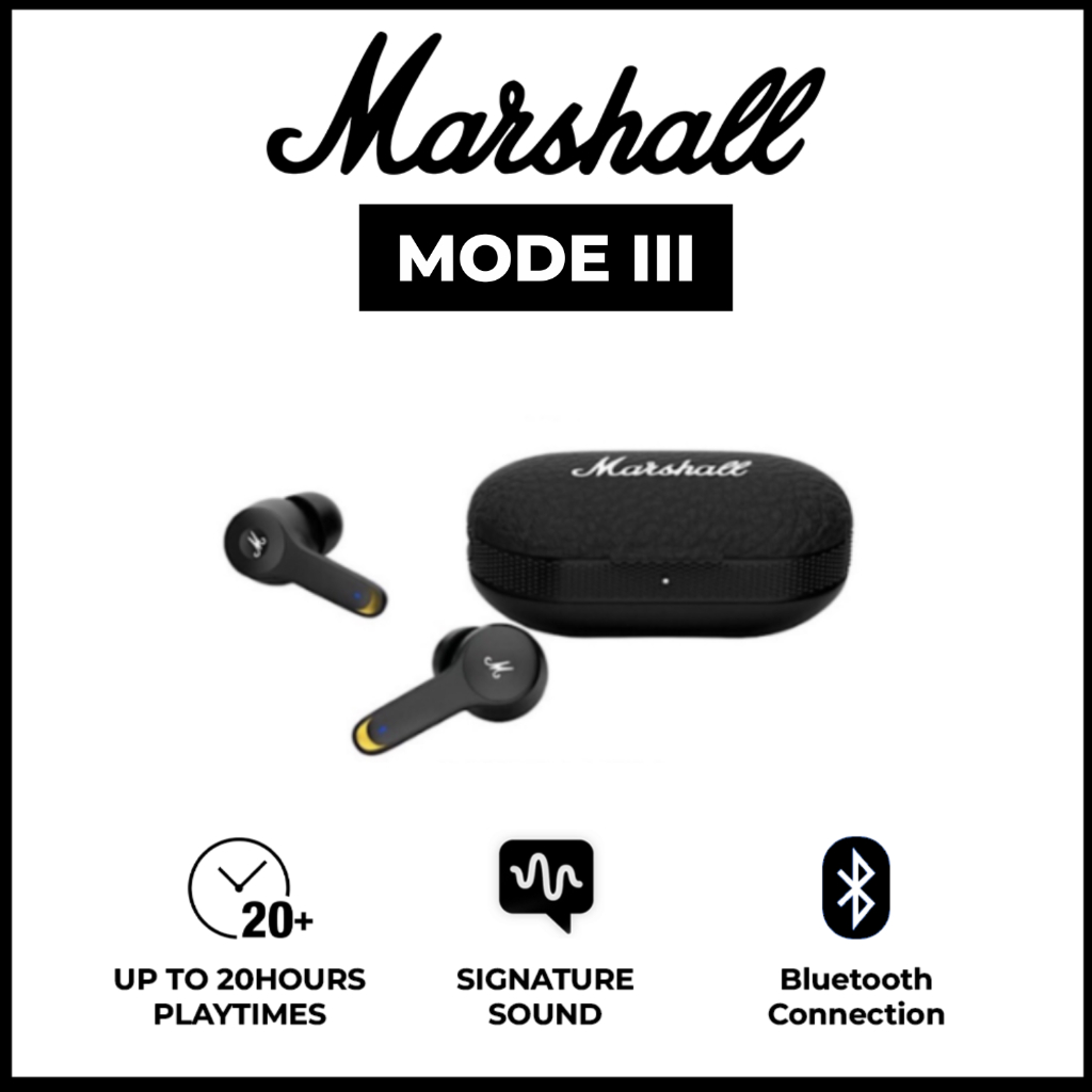 Marshall Mode 3 Wireless Bluetooth Earphones Headset TWS Headphones for ...