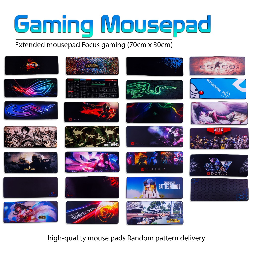 Cartoon pattern extended game mouse pad 70cm x 30cm non-slip natural ...