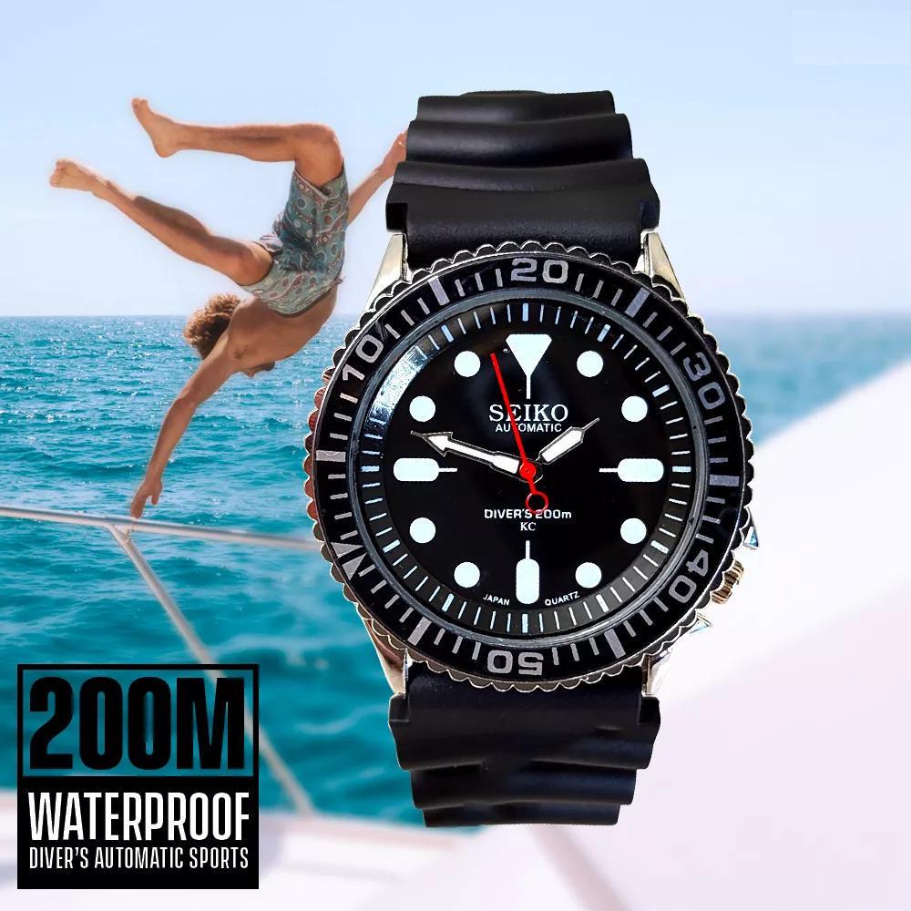 Seiko 5 Automatic 100MM Divers Japan Movement Sports Waterproof Resin ...