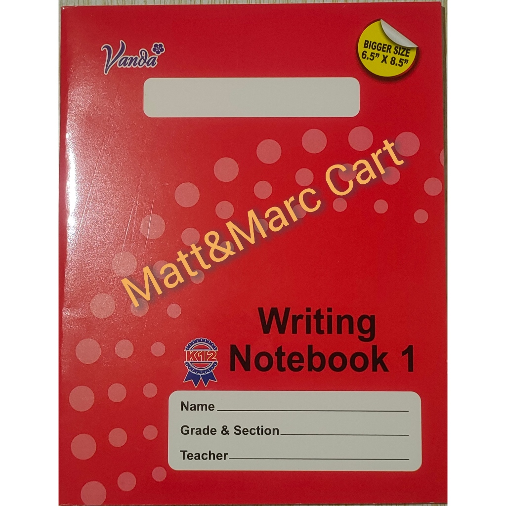 VANDA K12 Writing Notebook 1 bigger size spacing SOLD PER PIECE ...