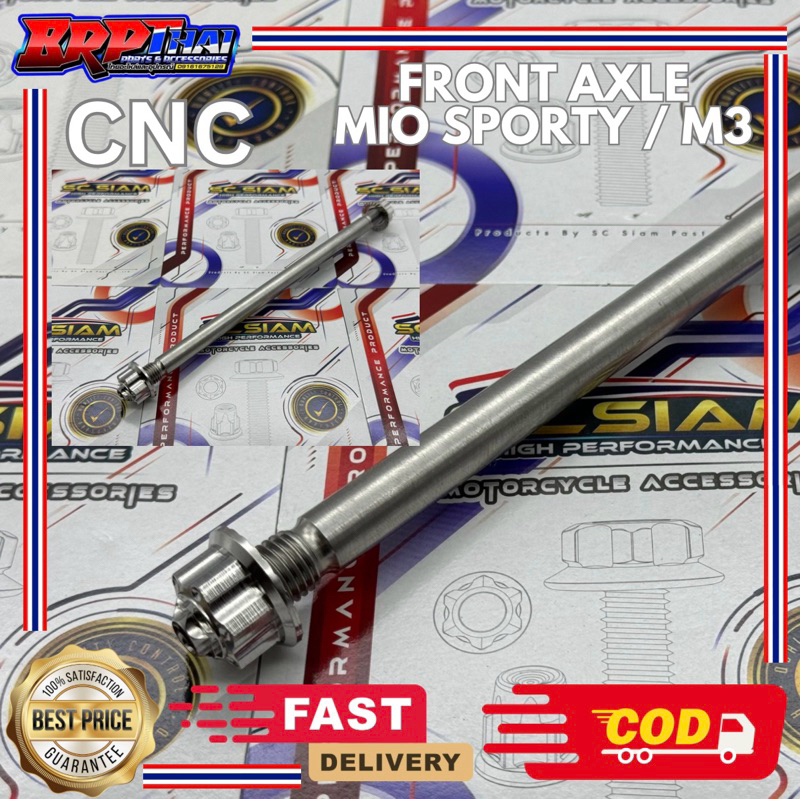 SC CIAM CNC WHEEL AXLE ( EHE ) FOR MIO / MIO125 / NMAX / AEROX / WAVE ...