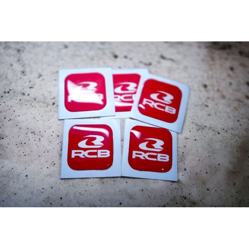 RCB 3D STICKER | 1INCH EMBOSSED VINYL STICKER | Shopee Philippines