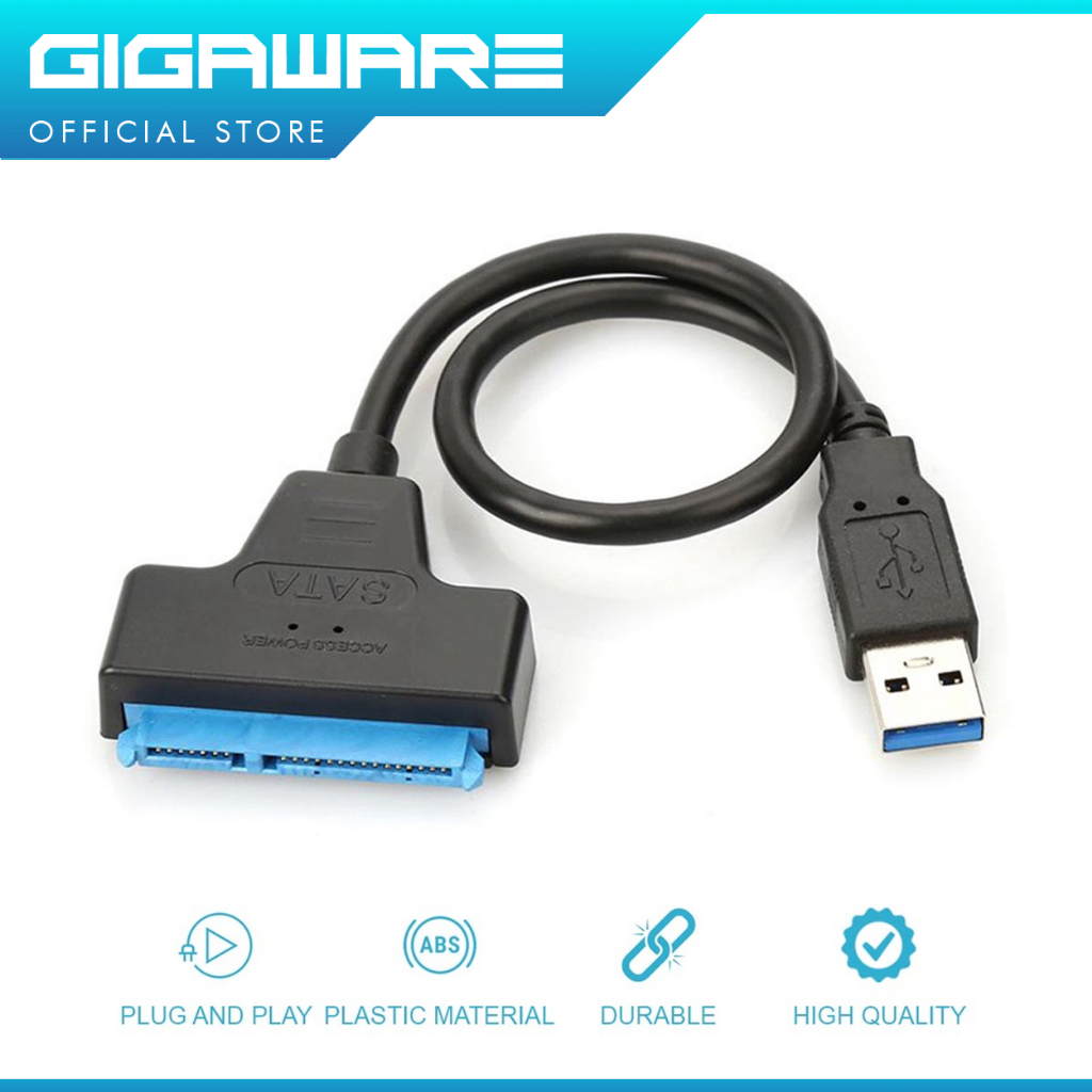 Gigaware USB 3.0 to SATA7+15pin Hard Disk Cable Converter 2.5 Inches ...
