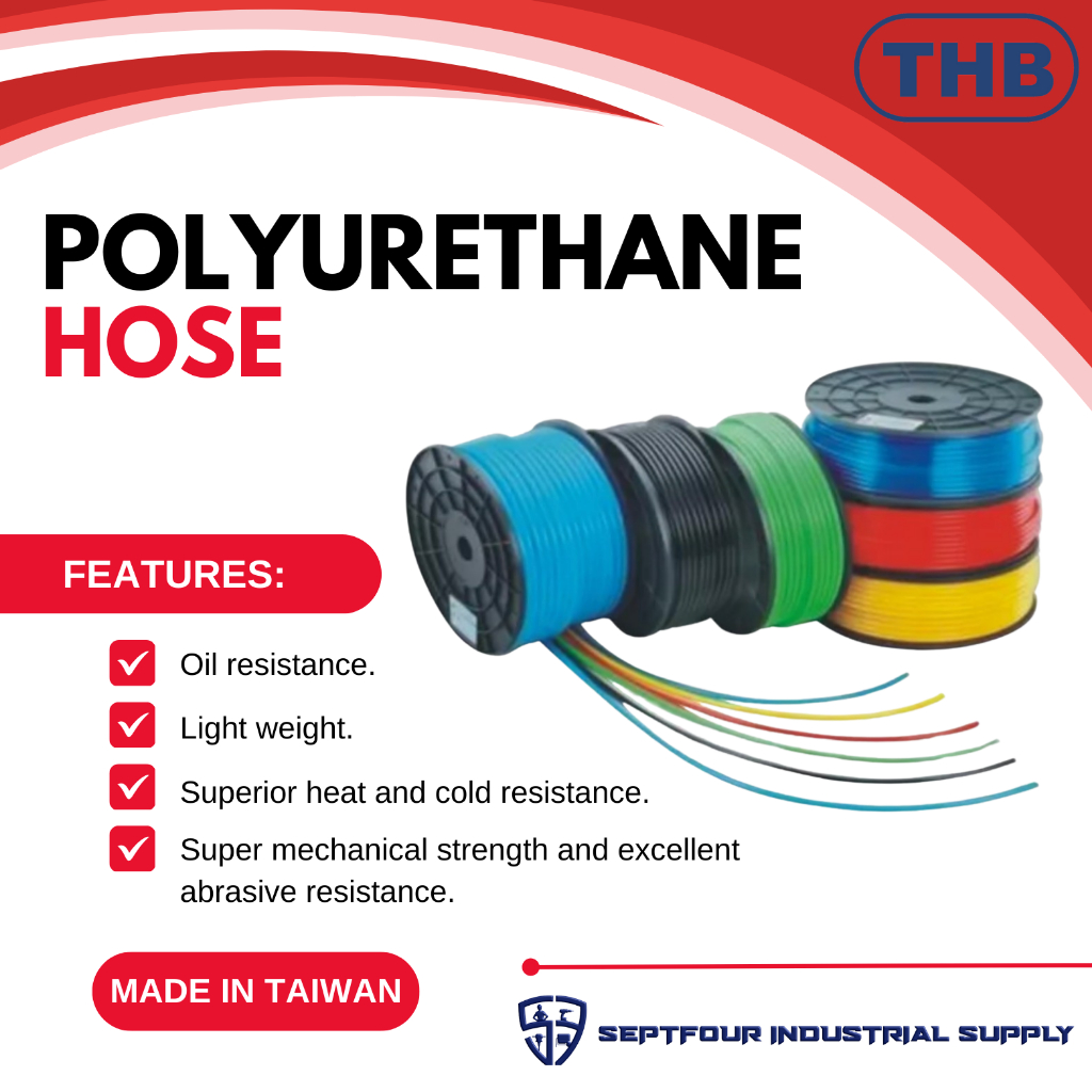 THB Polyurethane (PU) Recoil Air Hose 4mm x 6mm - Made in Taiwan 5m/10m ...