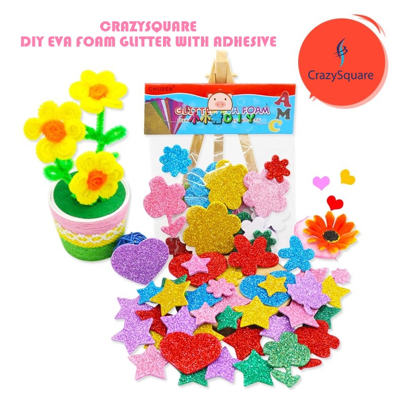 CSQUARE DIY GLITTER EVA FOAM ASSORTED DESIGN FOR ARTS AND CRAFTS ...