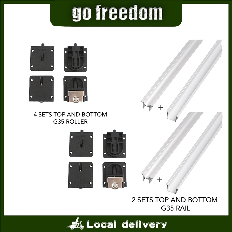 （COD）Sliding Wardrobe Roller Rail for Cabinet Door | Shopee Philippines