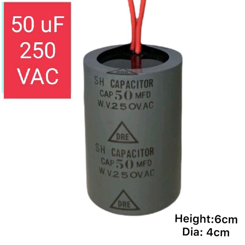 50 UF 250 VAC RUNNING CAPACITOR TAIWAN MADE | Shopee Philippines