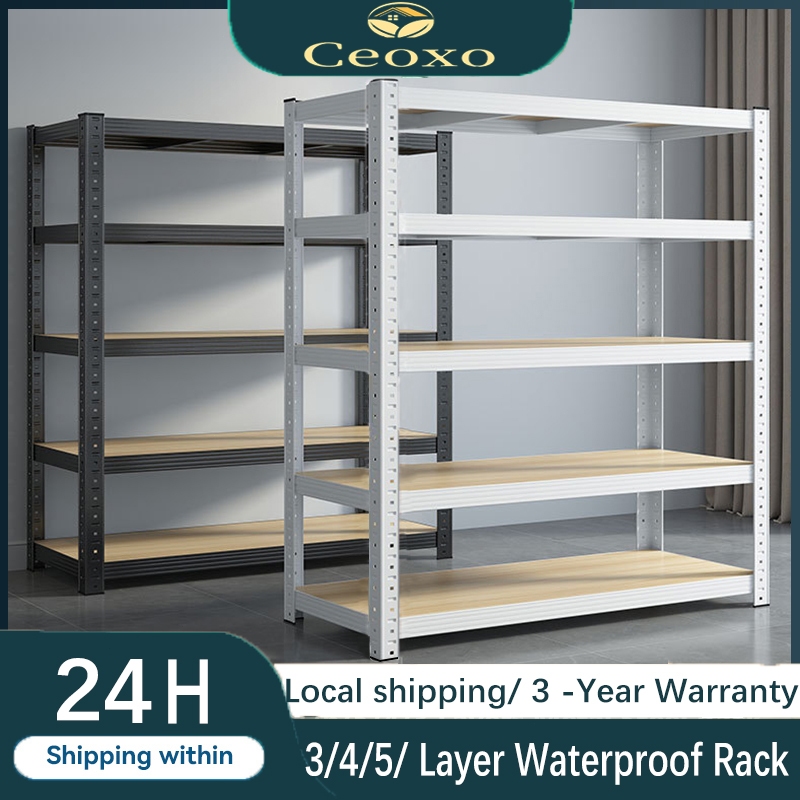 Ceoxo 3/4/5/6/7 Layer Boltless Shelf Waterproof Moisture Resistant ...