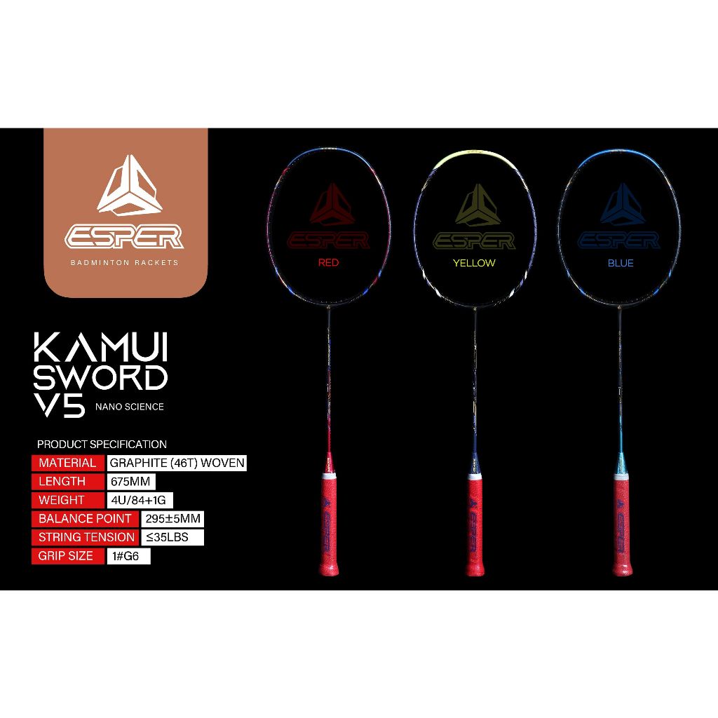 Kamui Sword V5 | Esper Badminton Racket | Nano Science | High-quality ...