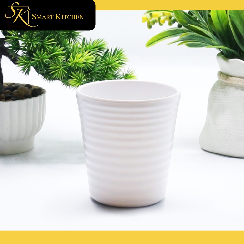 Smart Kitchen Melamine Tumbler White D-21110 plain color water cup for ...
