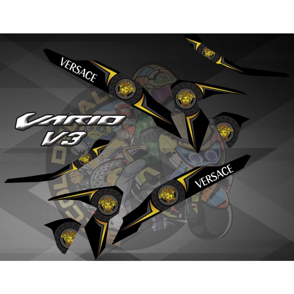 HONDA CLICK V3 VERSACE STRIP DECALS | Shopee Philippines