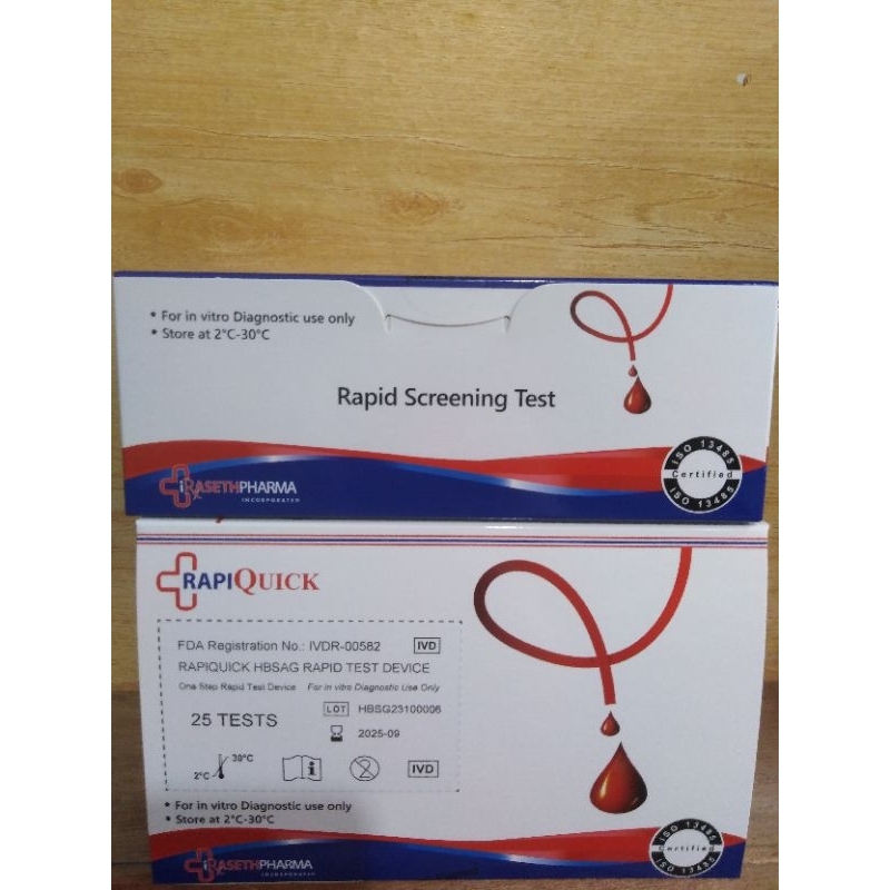 Rapiquick HBsag rapid test device 25's(1box) | Shopee Philippines