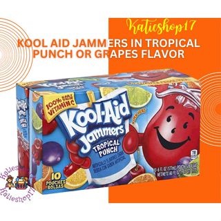 Kool Aid Jammers in Tropical Punch or Grapes Flavor 10 pouches per box ...