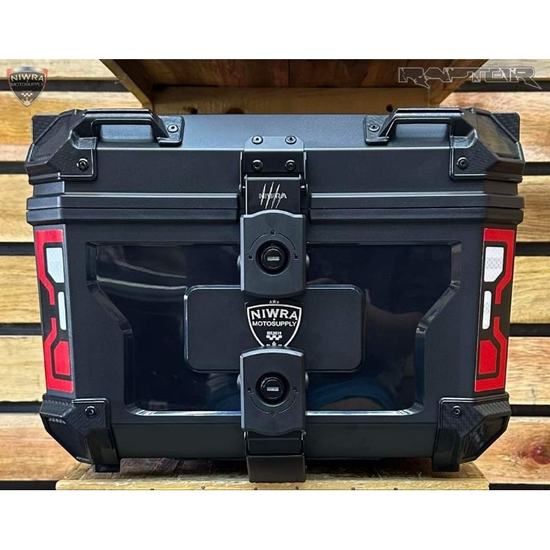 NIWRA RAPTOR ABS HARD PLASTIC TOP BOX 45 LITTERS EDITION | Shopee ...
