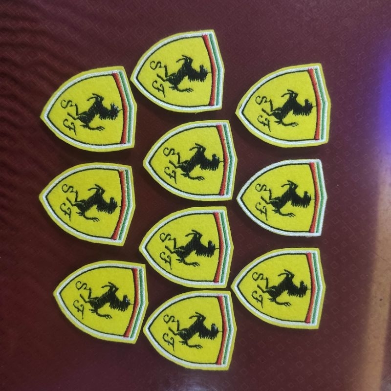 FERRARI LOGO EMBROIDERED IRON ON PATCH | Shopee Philippines