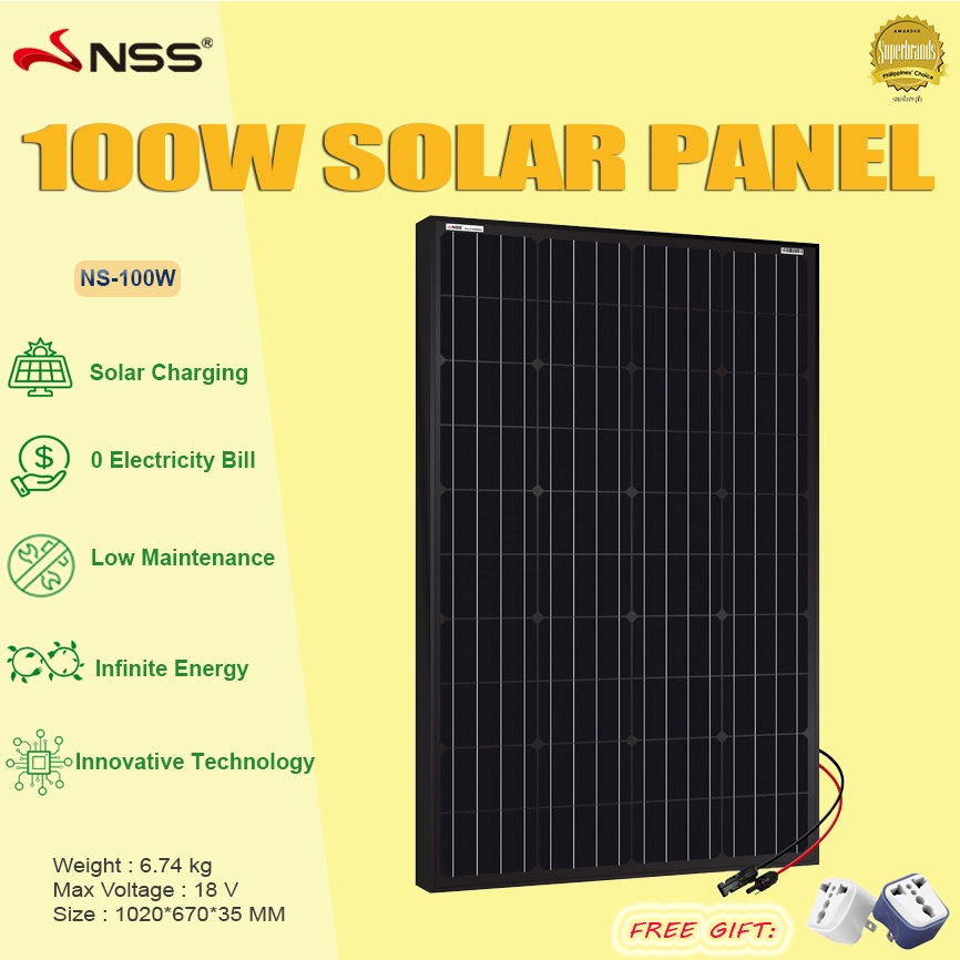 NSS Solar Panel Large Panels IP65Waterproof Monocrystalline Solar Cell ...
