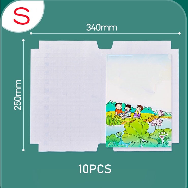 10sheets Self-adhesive Book Wrapper transparent self-adhesive ...