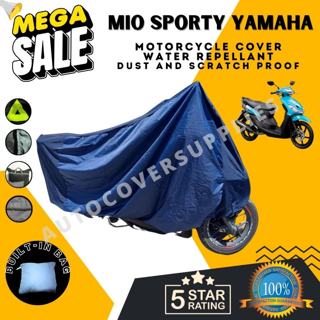 MIO SPORTY YAMAHA HIGH QUALITY MOTOR COVER WATER REPELLANT SCRATCH AND ...