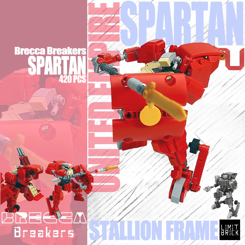 Brecca Breakers Spartan Brick Robot Mech United Empire Building Blocks ...