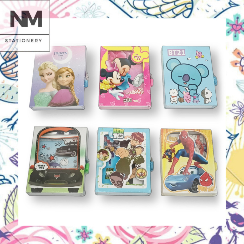 NM Disney A6 Diary Notebook With Box and Lock For Kids (50 Leaves ...