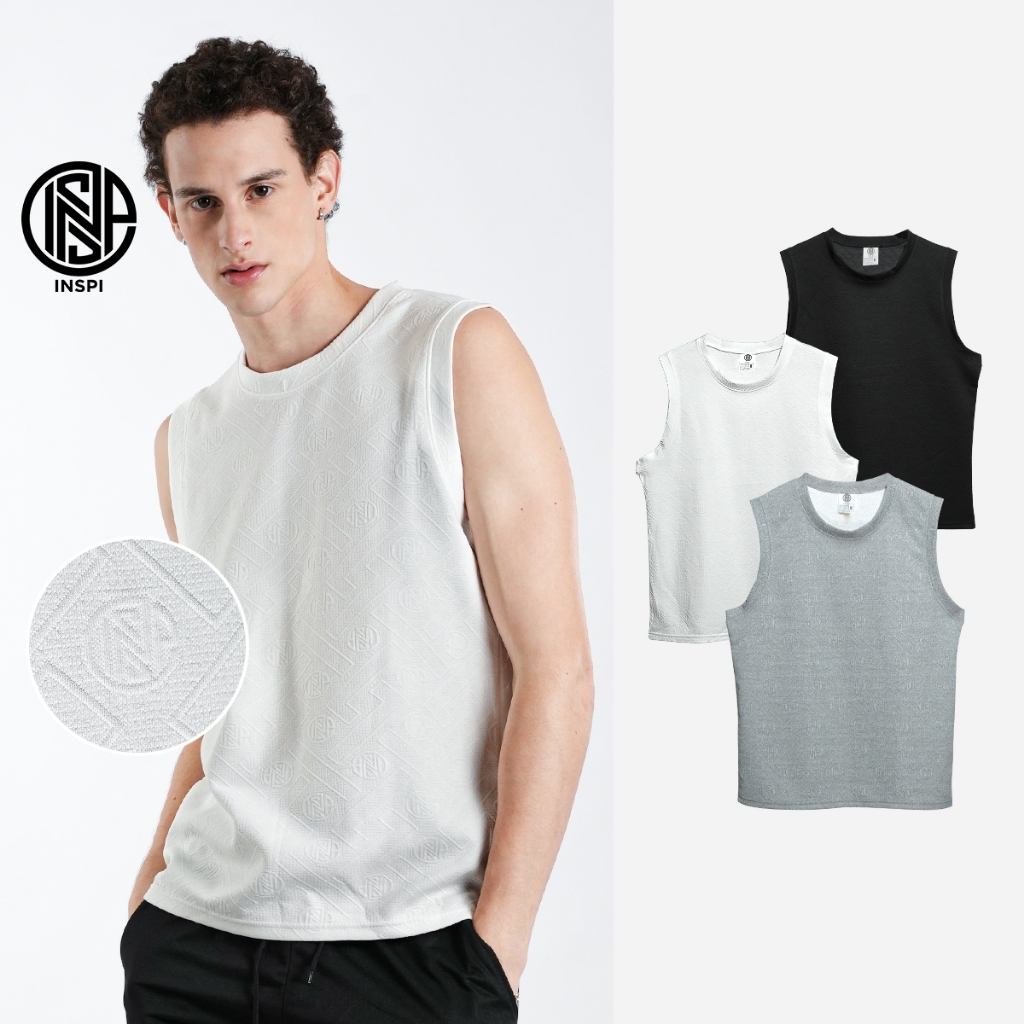 INSPI Textured Muscle Tee For Men Collection Tank Top Sando For Women ...