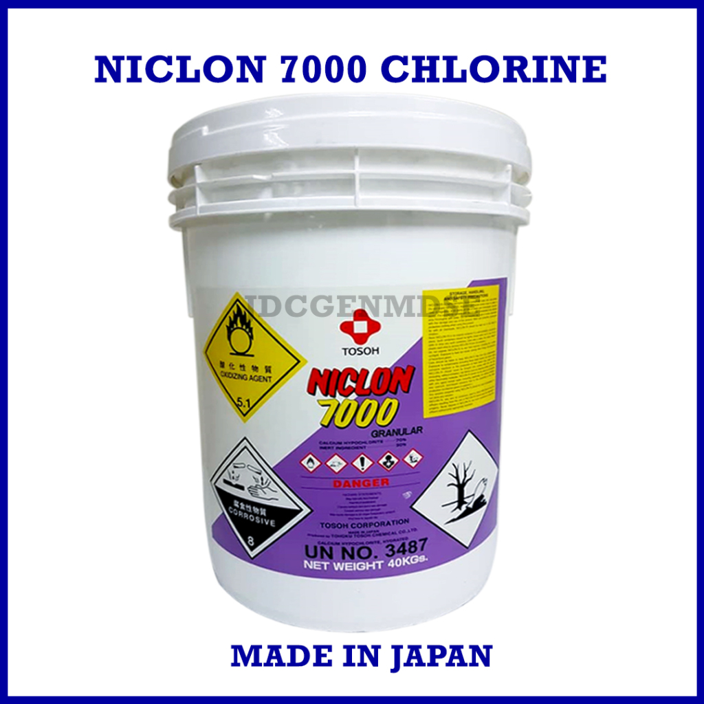 Niclon Chlorine 70% Made in Japan Calcium Hypochlorite 40 kilos New ...