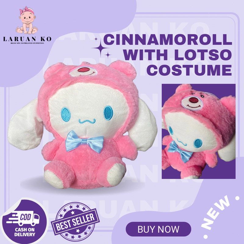 Cinnamoroll W/ Lotso Costume 25cm Cute Stuffed Toy Perfect Gift COD ...