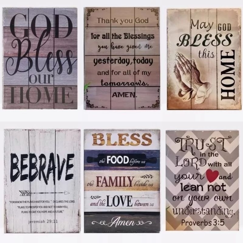 Biblical Verses Word Of God Wooden Decoration Home Wall Decor 27 x 36.5 ...