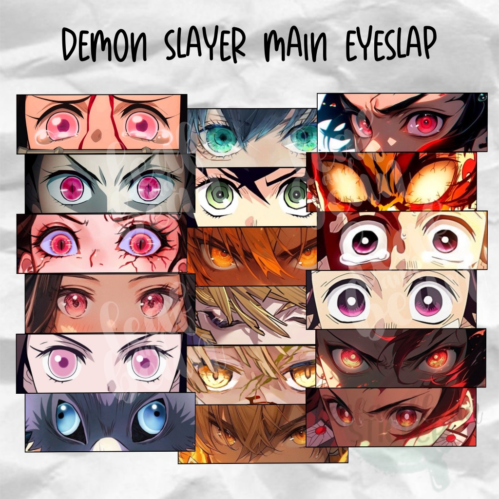 leaf and bean || demon slayer main EYE SLAP stickers || waterproof ...