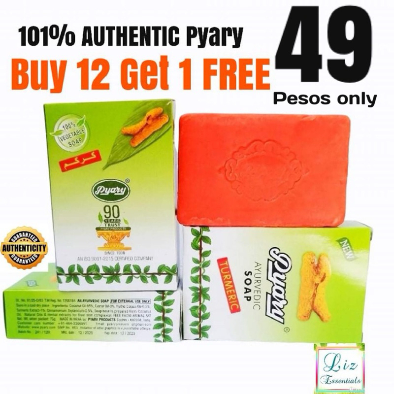 SALE! !Pyary Turmeric Soap 101% Authentic | Shopee Philippines