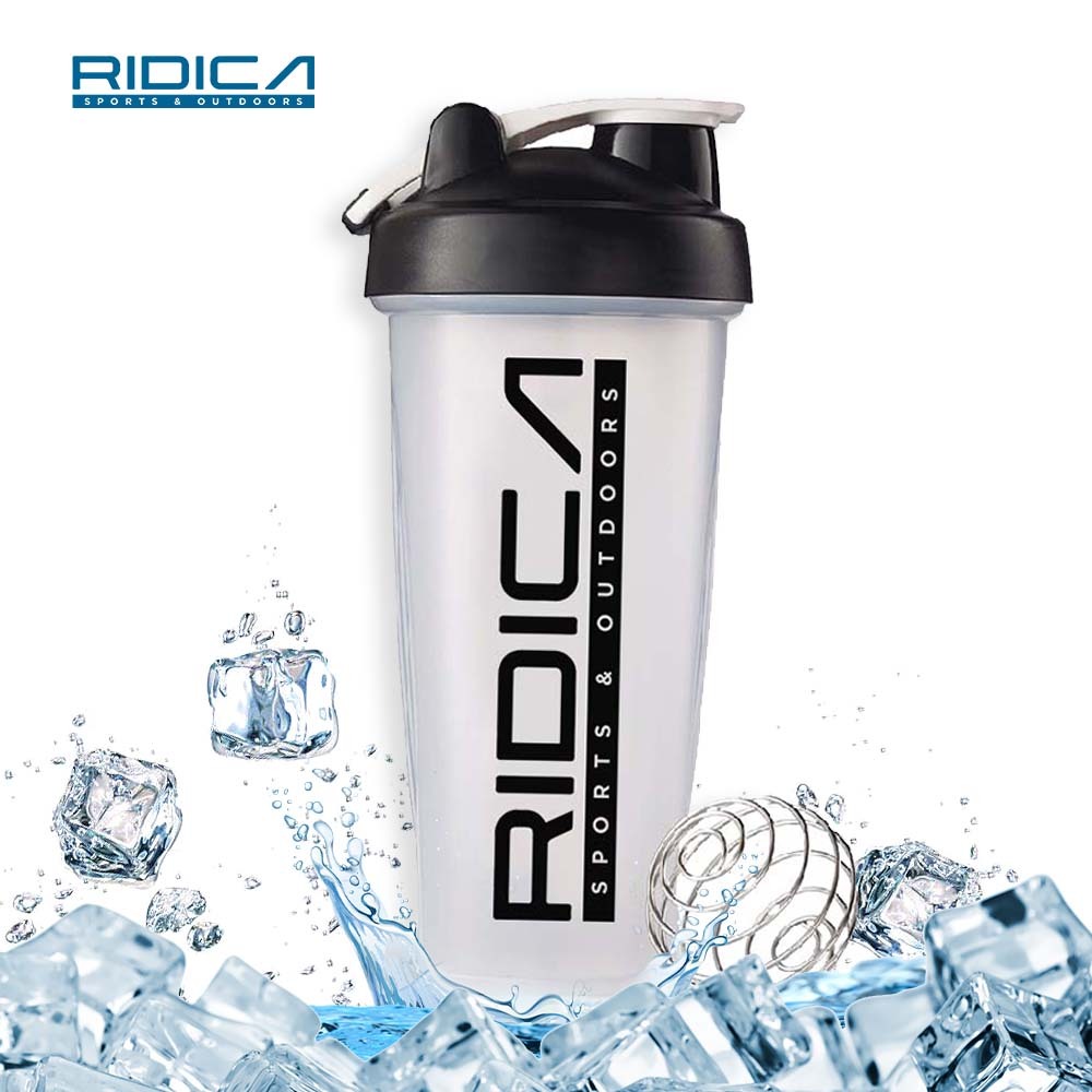 RIDICA Sports Bottle Water Shaker Plastic Water Tumbler W/ Blender Ball ...