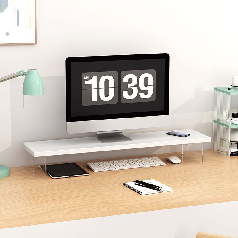 Acrylic computer screen suspension and elevated office desktop display ...