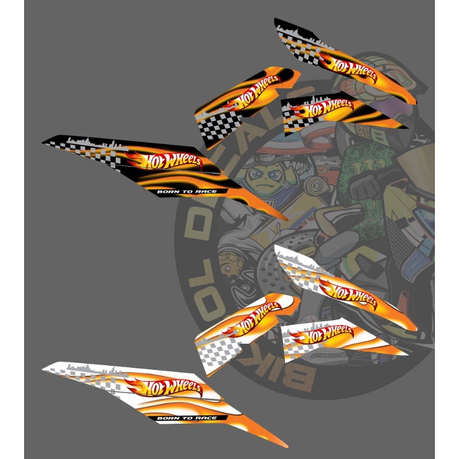mio i 125 hot wheels decals bikcol decals | Shopee Philippines