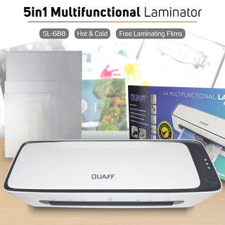 5in1 QUAFF SL688 A4 Laminator Hot and Cold Laminating Machine w/ Cut ...