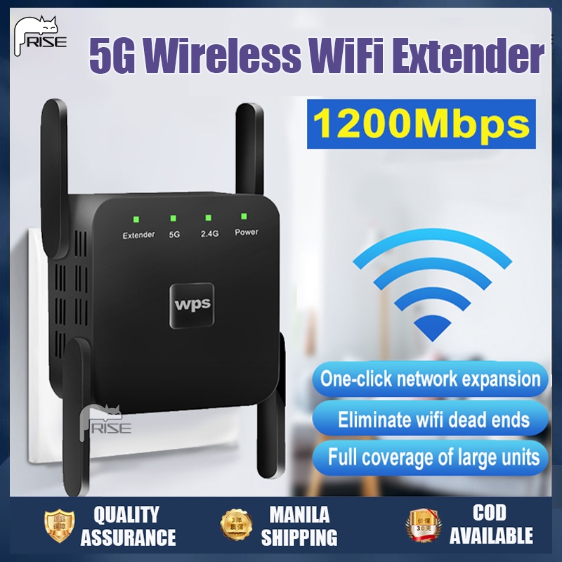 RISE Wifi Extender 5g WiFi Repeater 5G Dual Band WiFi Range Extender ...