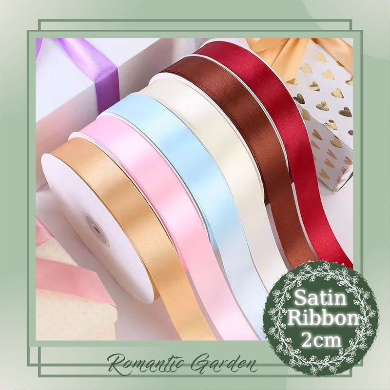 2cm (25 yards/roll) Satin Ribbon Roll Gift Packaging Ribbon Flower ...