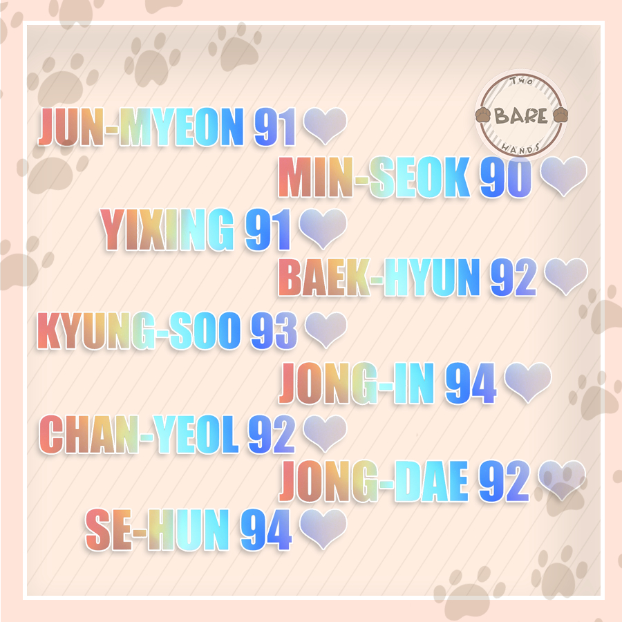 EXO [Member Name] Decal Stickers Eribong ERI by twobarehands | Shopee ...