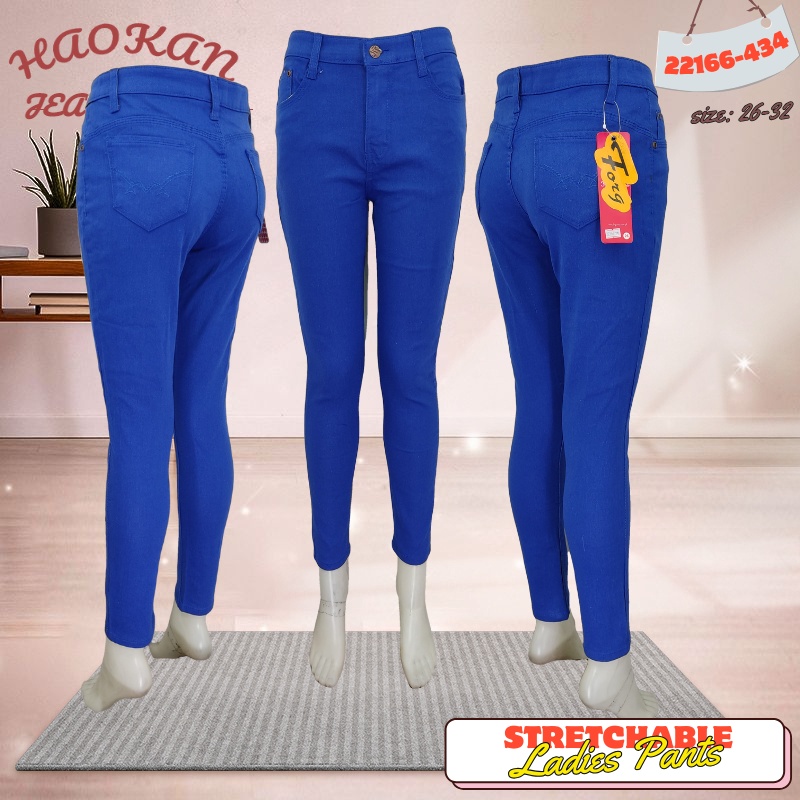 Ladies Skinny Semi Highwaist Jeans #22308 | Shopee Philippines
