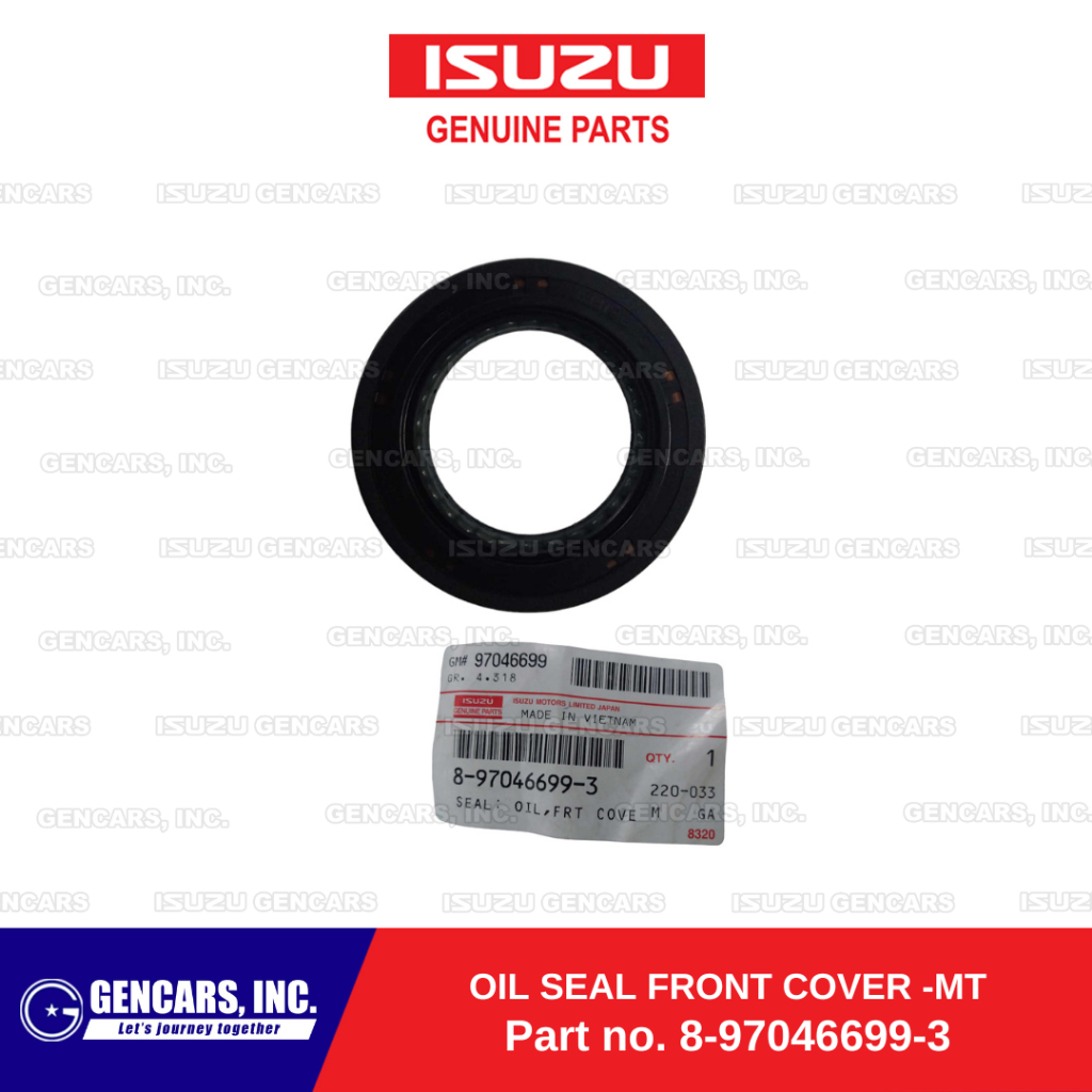 Isuzu Oil Seal Front Cover for Dmax MT 2004-2012 / Alterra 2005-2013 ...