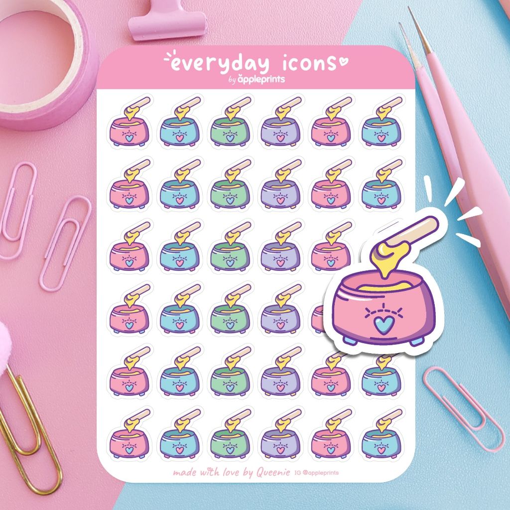 Wax Appointment Self Care Reminder Matte BuJo Planner Stickers - A48 ...