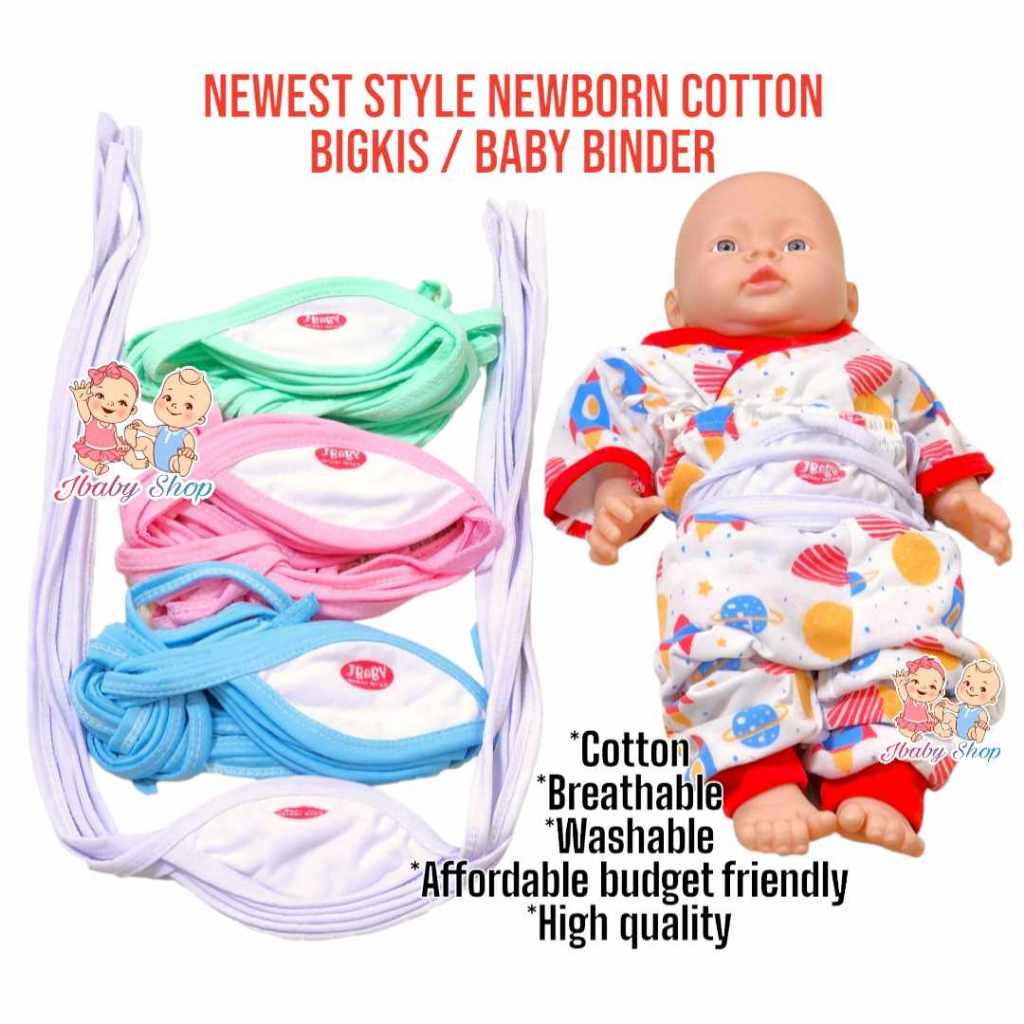 6pcs NEWSTYLE Bigkis Belly Binder for newborn cotton fabric BABY NAVEL ...
