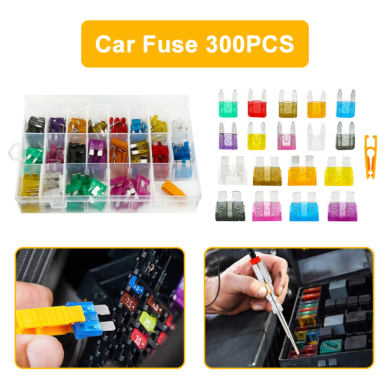 【Ready Stock】300/120PCS Mini Fuse Plate Small Car Fuse Replacement ...