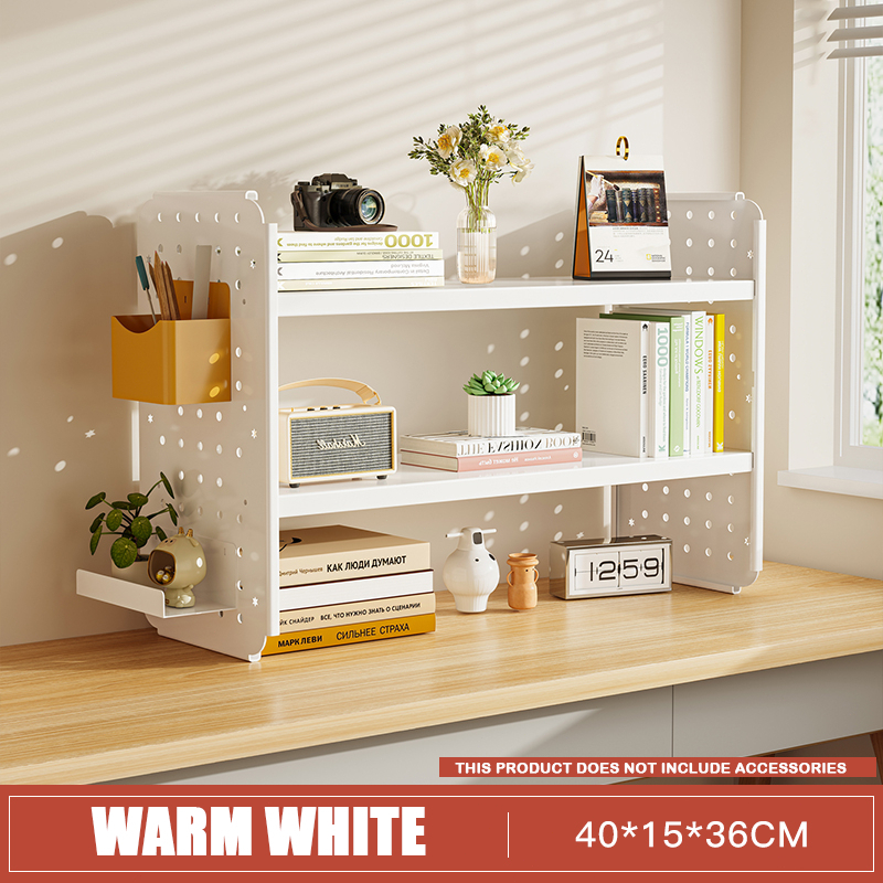 Perforated Board Desktop Storage Rack Bookshelf Board Study Rack Multi ...