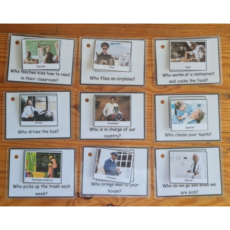 SPEECH THERAPY/ABA THERAPY INTERACTIVE FLASHCARD WITH VELCRO ANSWERING ...