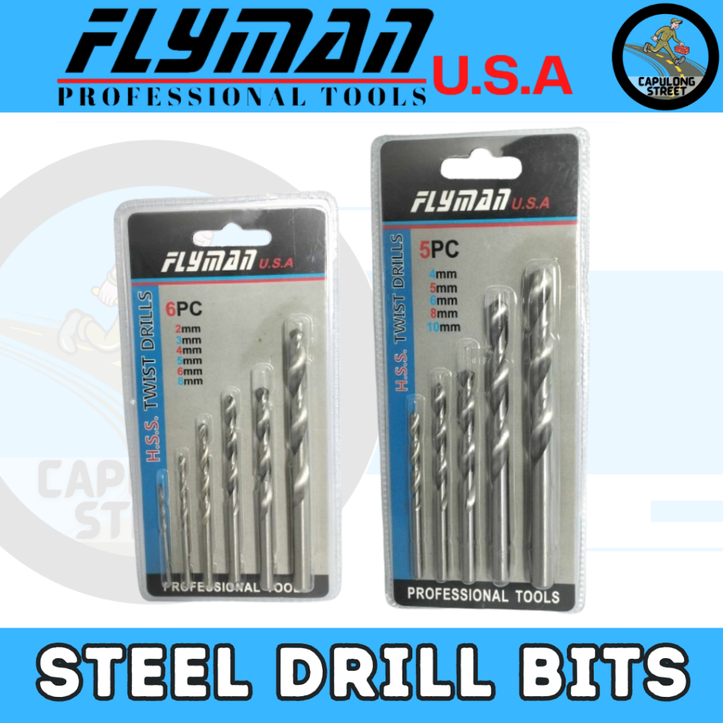 Flyman Steel Drill Bits with Variation 5pcs & 6pcs High Quality ...