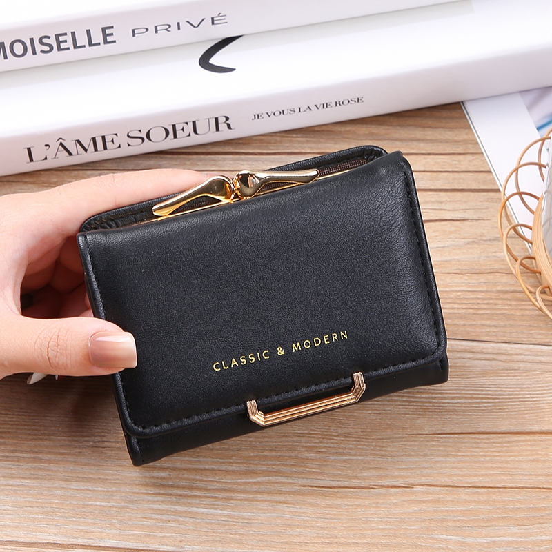 JNK #NJ8003 Women's Small Kiss Lock Wallet Compact Trifold Ladies ...