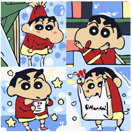 20*20 cartoon char Framed Digital Painting Pagpipinta DIY Canvas ...