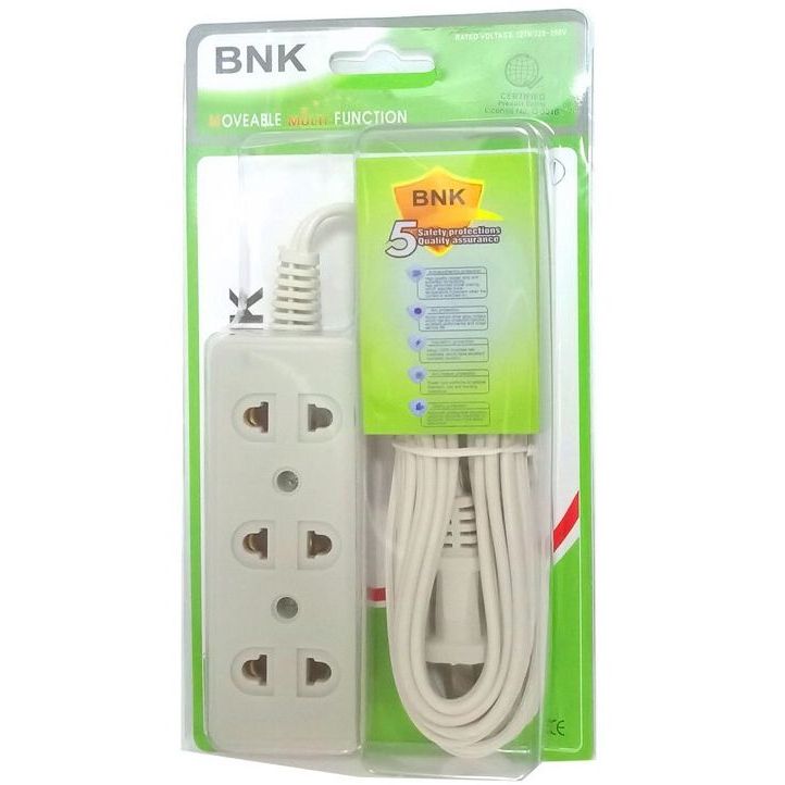 BNK EXTENSION WIRE/POWER OUTLET CORD EXTENSION 5Meters ( 3-G&4-G ) | Shopee Philippines